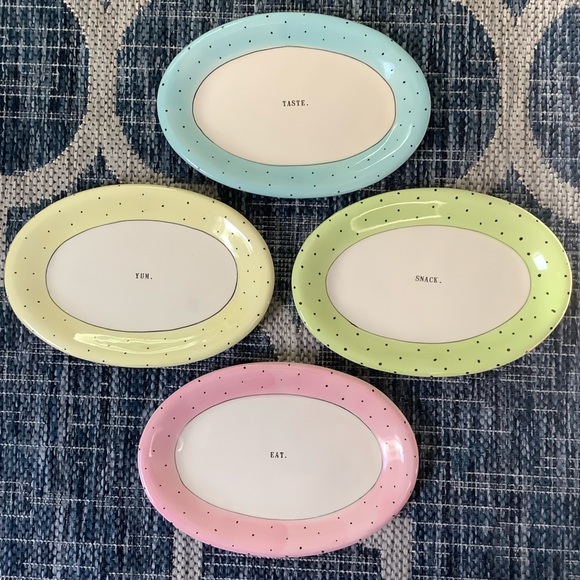 Rae Dunn | Dining | Rae Dunn Bundle 4 Oval Artisan Collection Plates ...